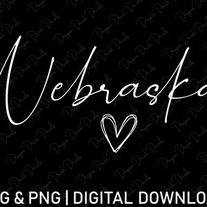 Nebraska Svg, Digital Download, USA Svg, Cursive Fonts Svg, Nebraska ...