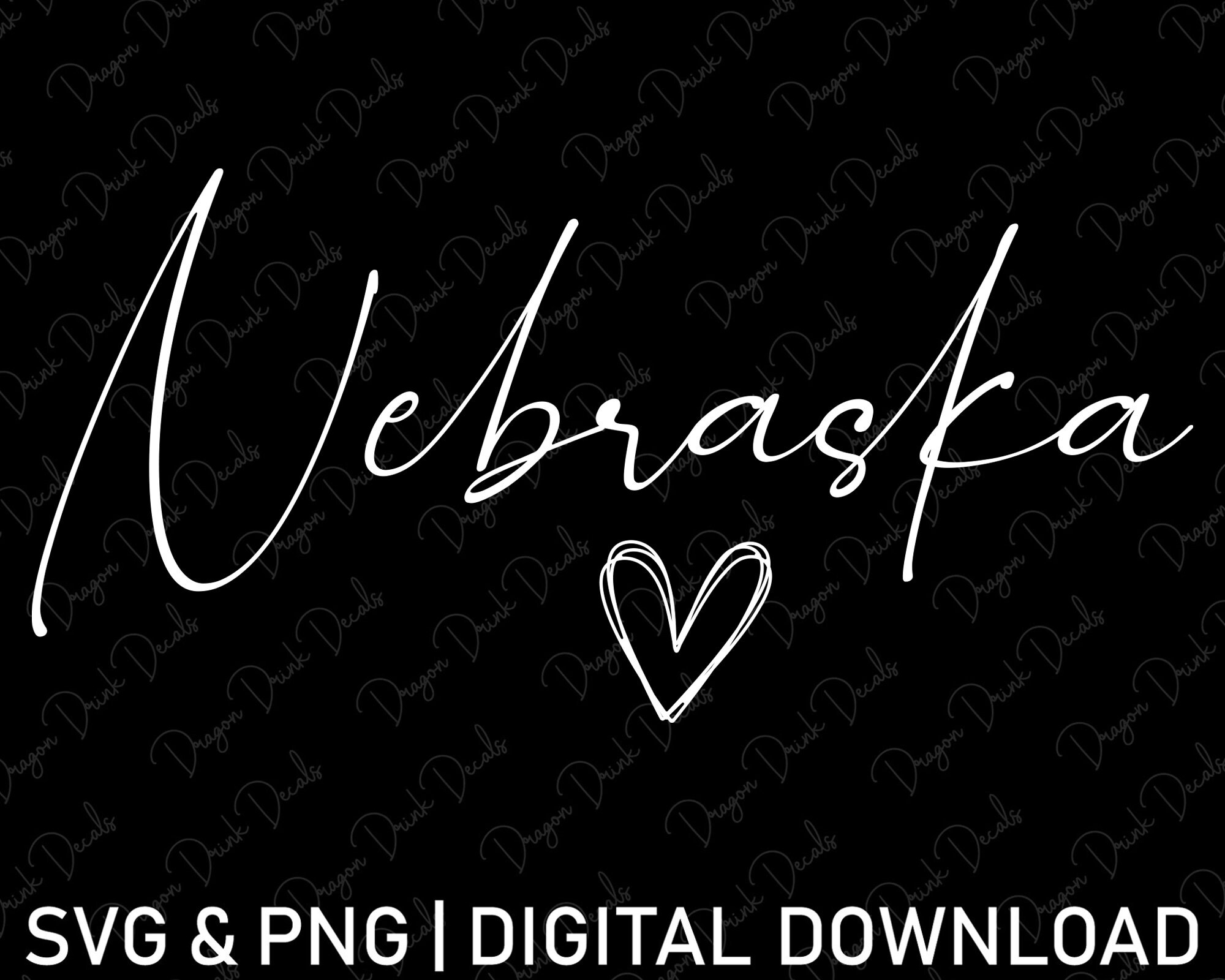 Nebraska Svg Digital Download USA Svg Cursive Fonts Svg - Etsy UK