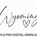 Wyoming Svg, Cursive Font Svg, Heart Svg, US States Svg, America Svg ...