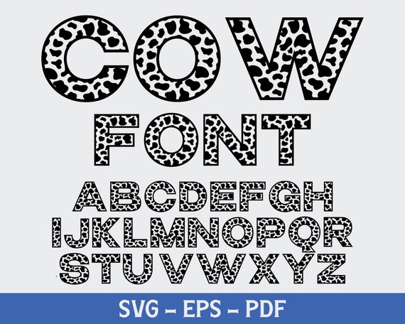 Cow Font TTF Svg Digital Download Farmhouse Font Svg - Etsy