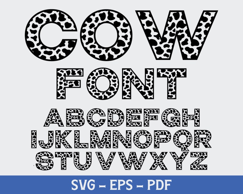 Cow Font TTF Svg Digital Download Farmhouse Font Svg - Etsy