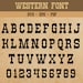 Wild West Font Svg Digital Download Western Monogram Font - Etsy