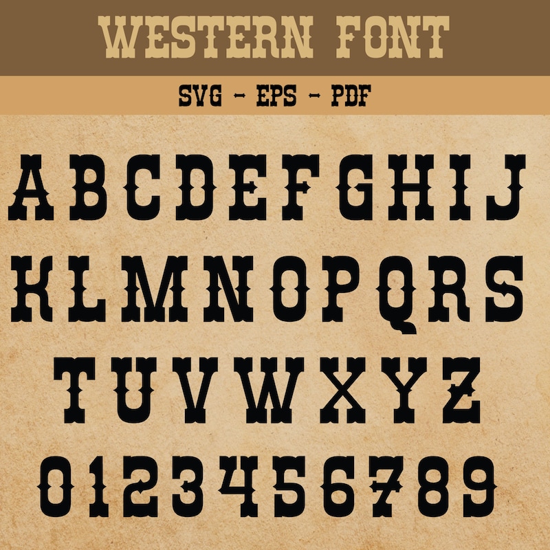 Western Font - Etsy