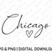 Chicago Svg, Digital Download, America Svg, Cursive Fonts Svg, Chicago ...