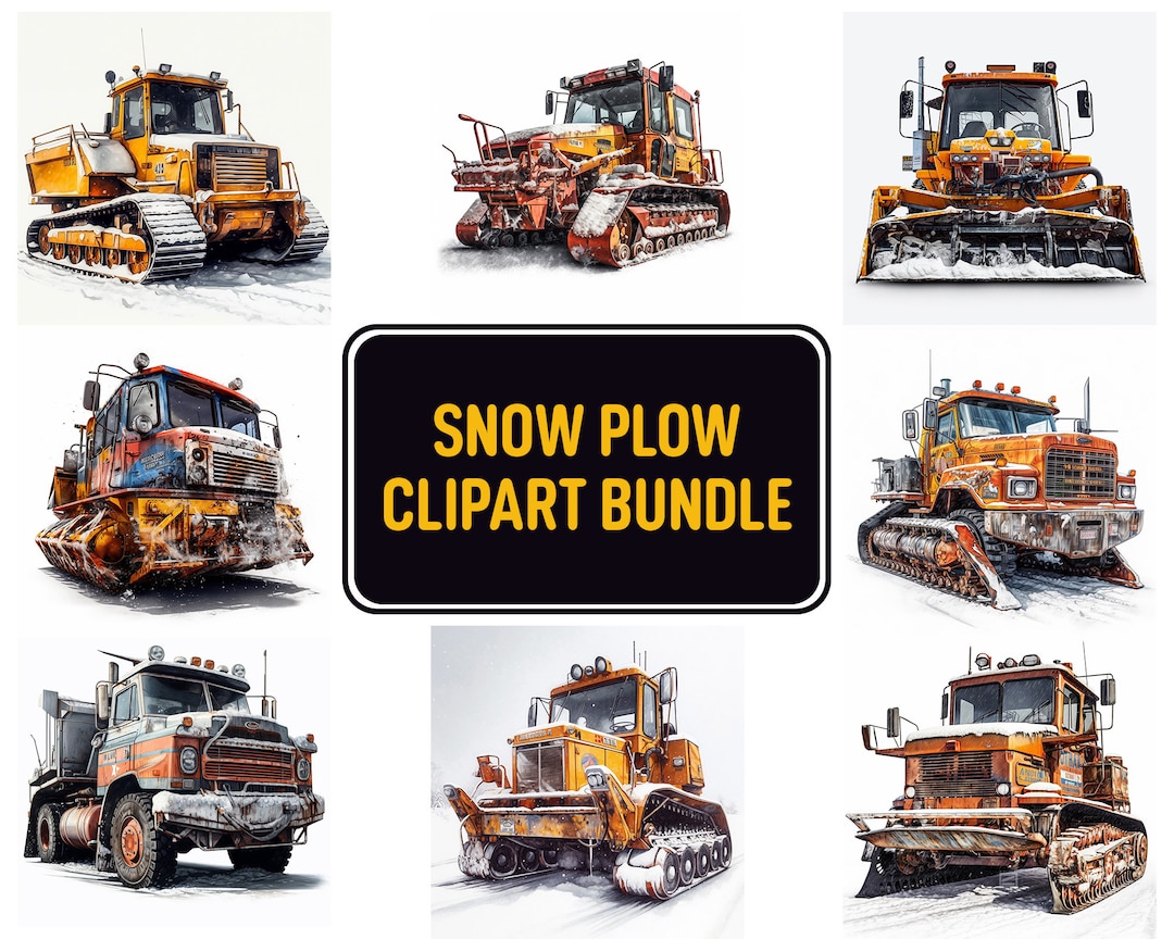 Snow Plow Clipart, 12 High Quality JPG Files, Construction Vehicles ...