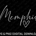 Memphis Svg, Digital Download, America Svg, Cursive Font Svg, Memphis ...