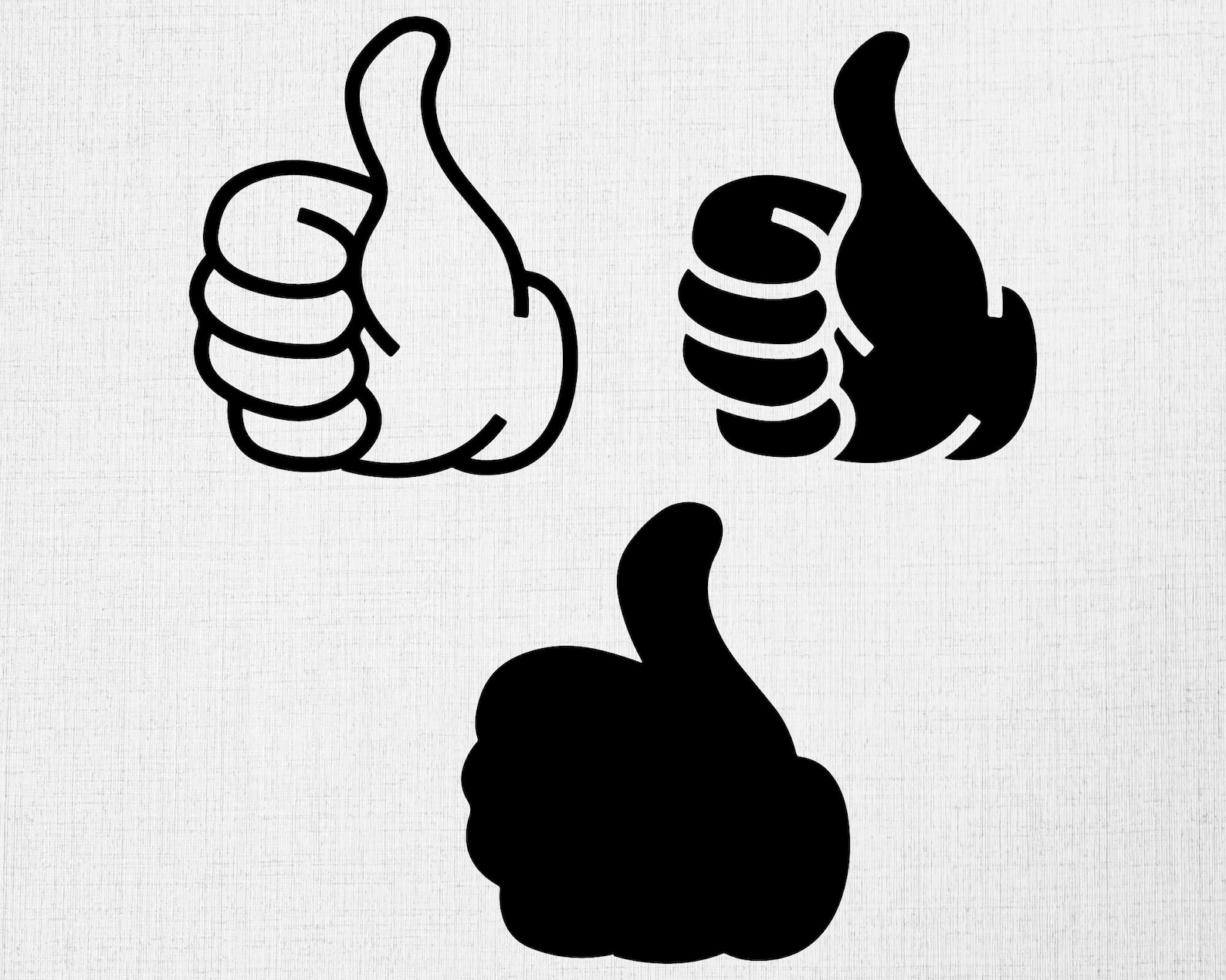Thumbs up Svg Digital Download Thumbs up File Silhouette - Etsy