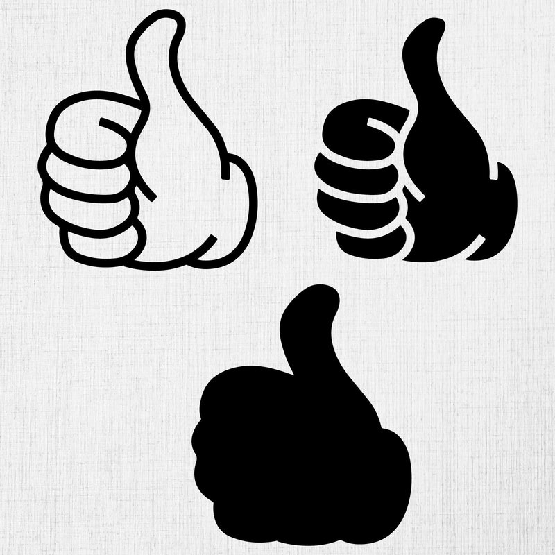 Thumbs up Emoji Svg - Etsy