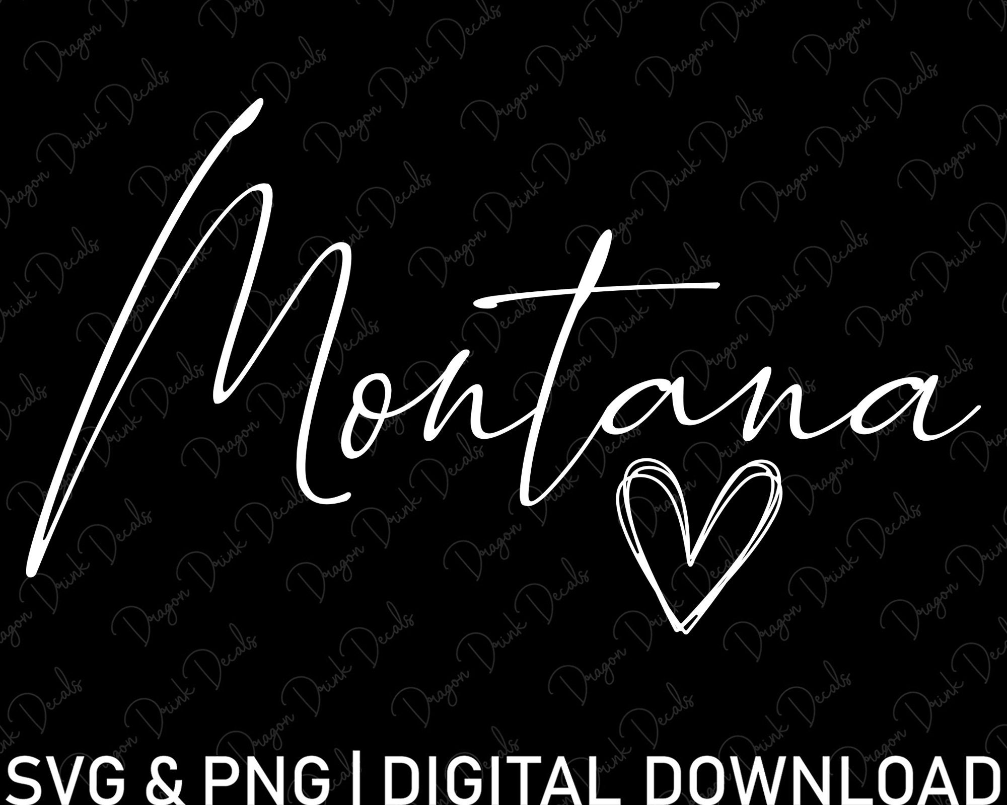 Montana Svg Descarga digital USA Svg Cursive Font Svg - Etsy México