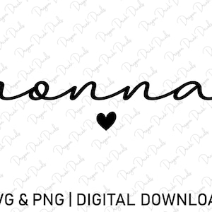 Nonna Svg, Hear Svg, Digital Downloads, Grandma Svg, Family Svg, Mother ...