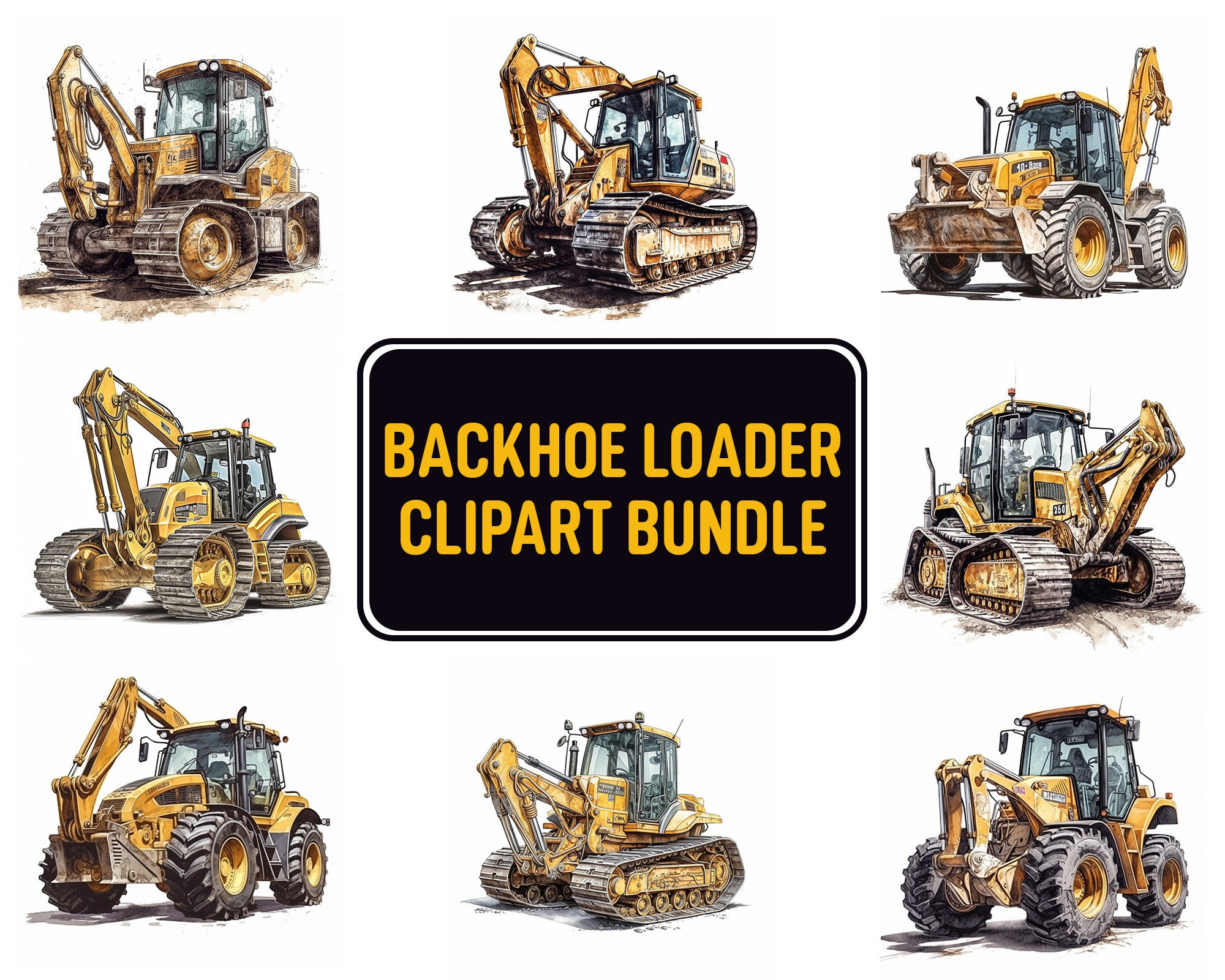 Machinery Clipart Backhoe