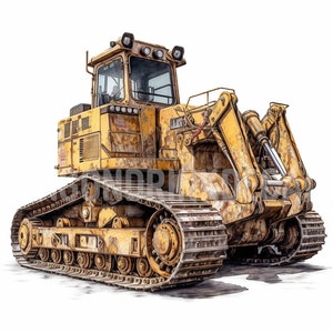 Track Loader Clipart, 12 High Quality JPG Files, Construction Vehicles ...