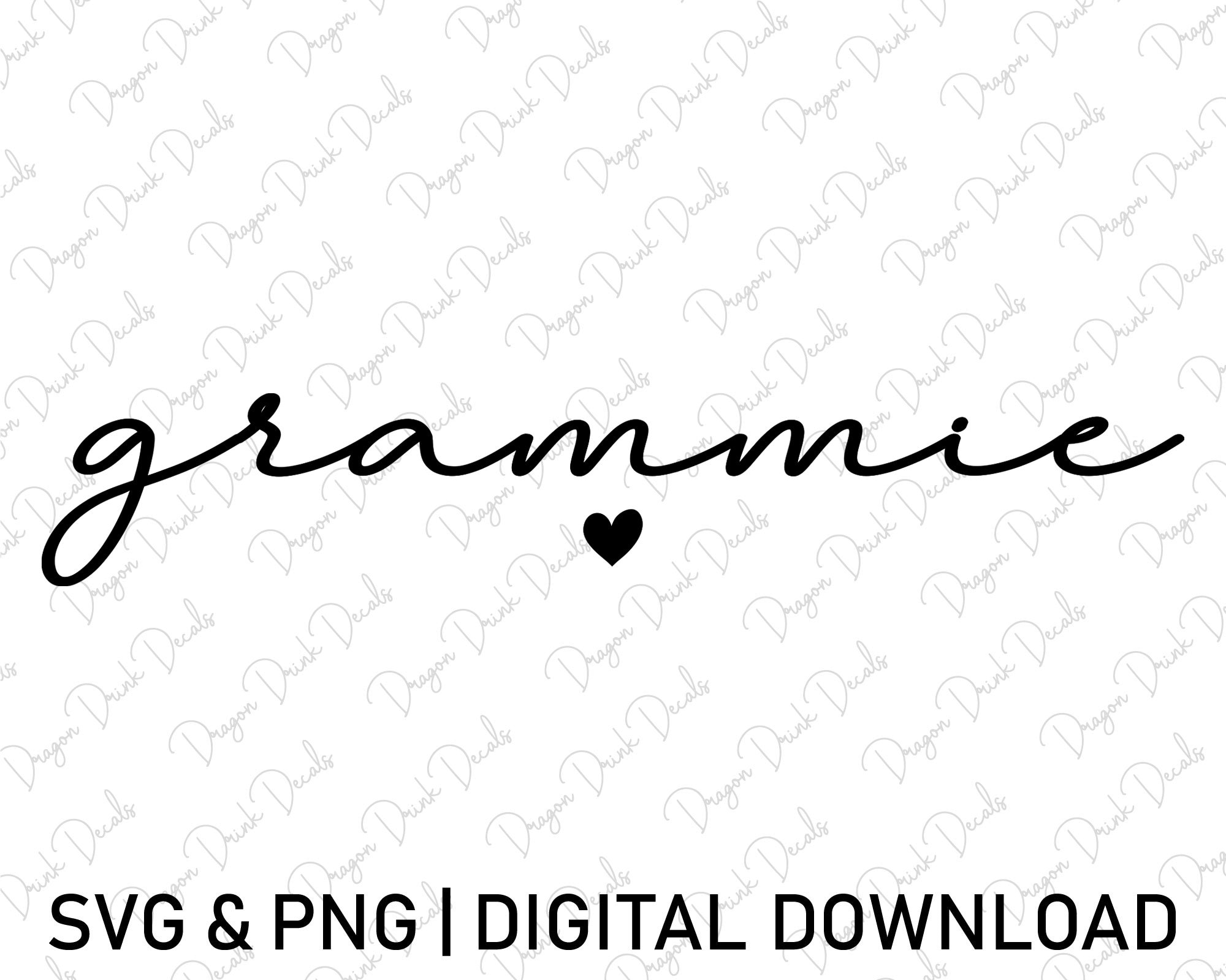 Grammie Svg Heart Svg Grandma Svg Digital Downloads Family - Etsy Ireland