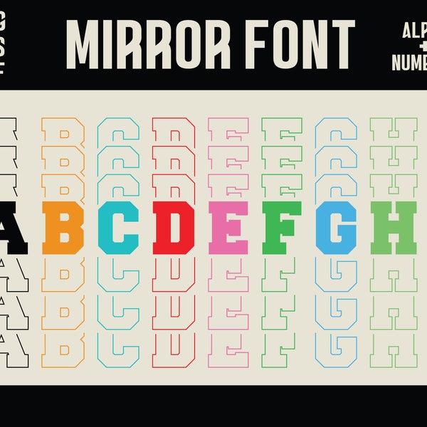 Mirror Font - Etsy