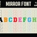 Mirror Font Svg, Digital Download, College Font Svg, Silhouette, Mirror ...