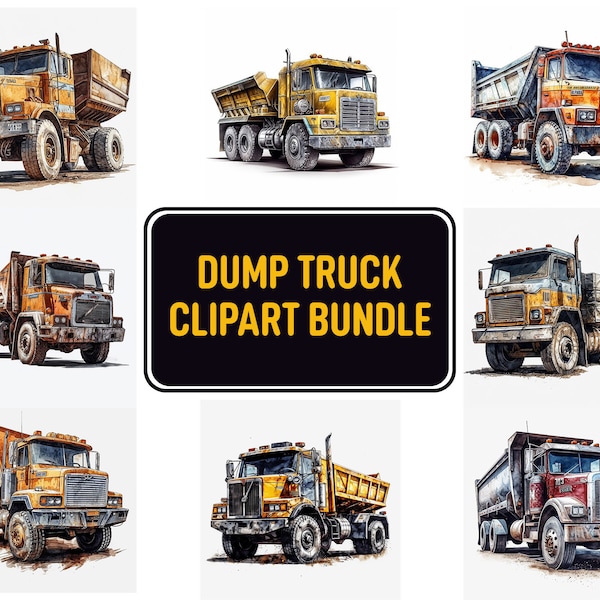 Dump Truck Clipart - Etsy