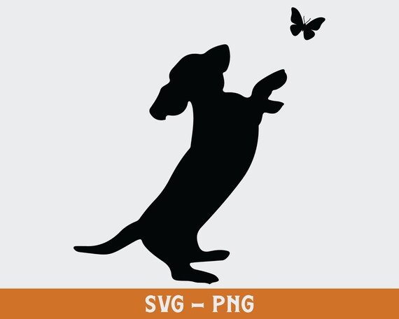 Wiener With Butterfly Svg Dog Pet Svg Digital Download Dog - Etsy