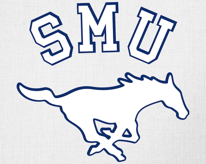 SMU Mustangs Outline Svg Digital Download SMU Svg Southern - Etsy