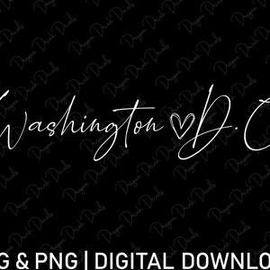 Washington D.C Svg, Digital Download, Usa Svg, Cursive Font Svg ...