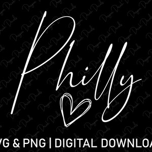 Philly Svg, Digital Download, America Svg, Cursive Fonts Svg ...