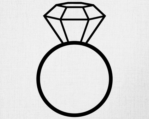 Diamond Ring Svg Digital Download Wedding Svg Silhouette - Etsy