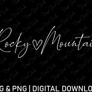 Rocky Mountain National Park Svg, Digital Download, Cursive Font Svg ...