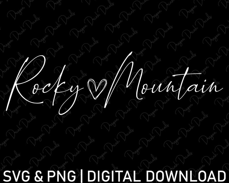 Rocky Mountain National Park Svg Digital Download Cursive - Etsy