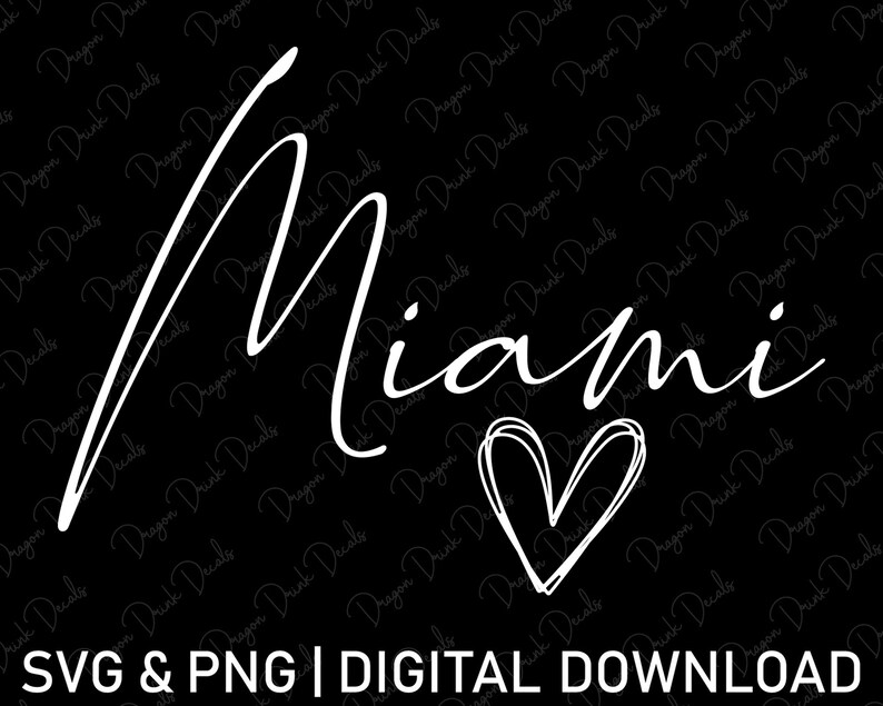 Miami Svg Digital Download American Svg Cursive Fonts Svg - Etsy