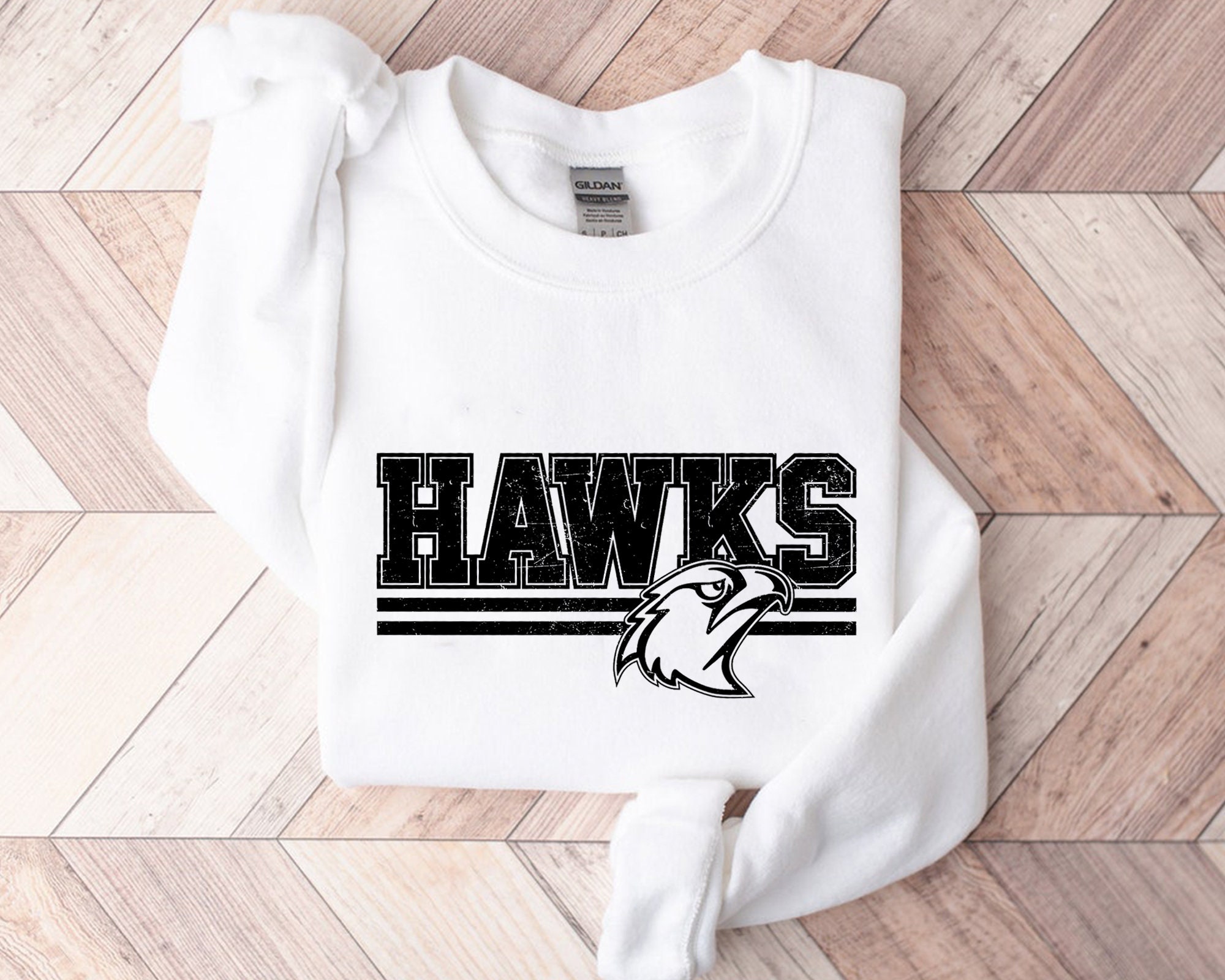 Hawks Distressed Svg, Mascot Sublimation, Hawks Mascot Svg, Digital ...