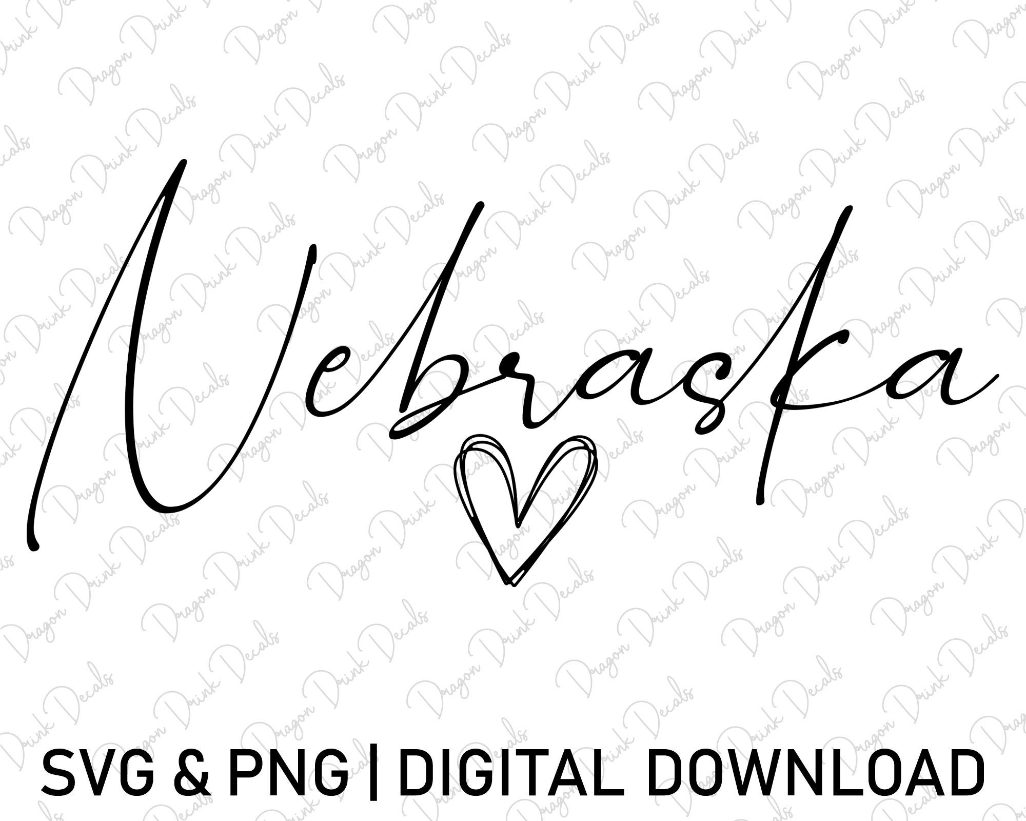 Nebraska Svg Digital Download USA Svg Cursive Font Svg - Etsy Canada