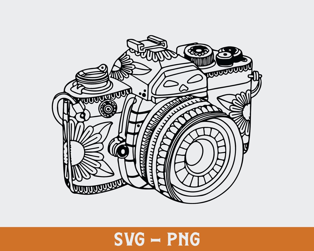 Mandala Zentangle Camera Svg, Photography Svg, Digital Download, Camera ...