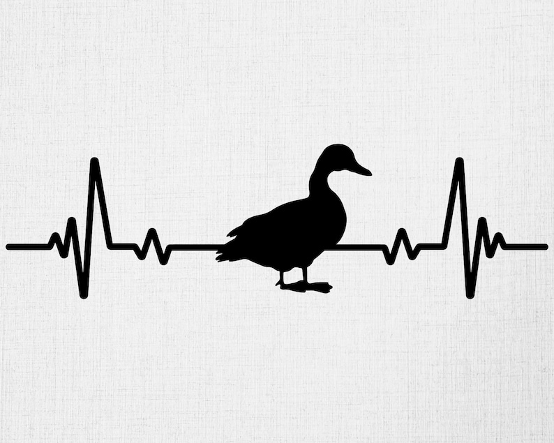 Duck Heartbeat Svg, Digital Download, Heartbeat Svg, Duck Hunting Svg ...