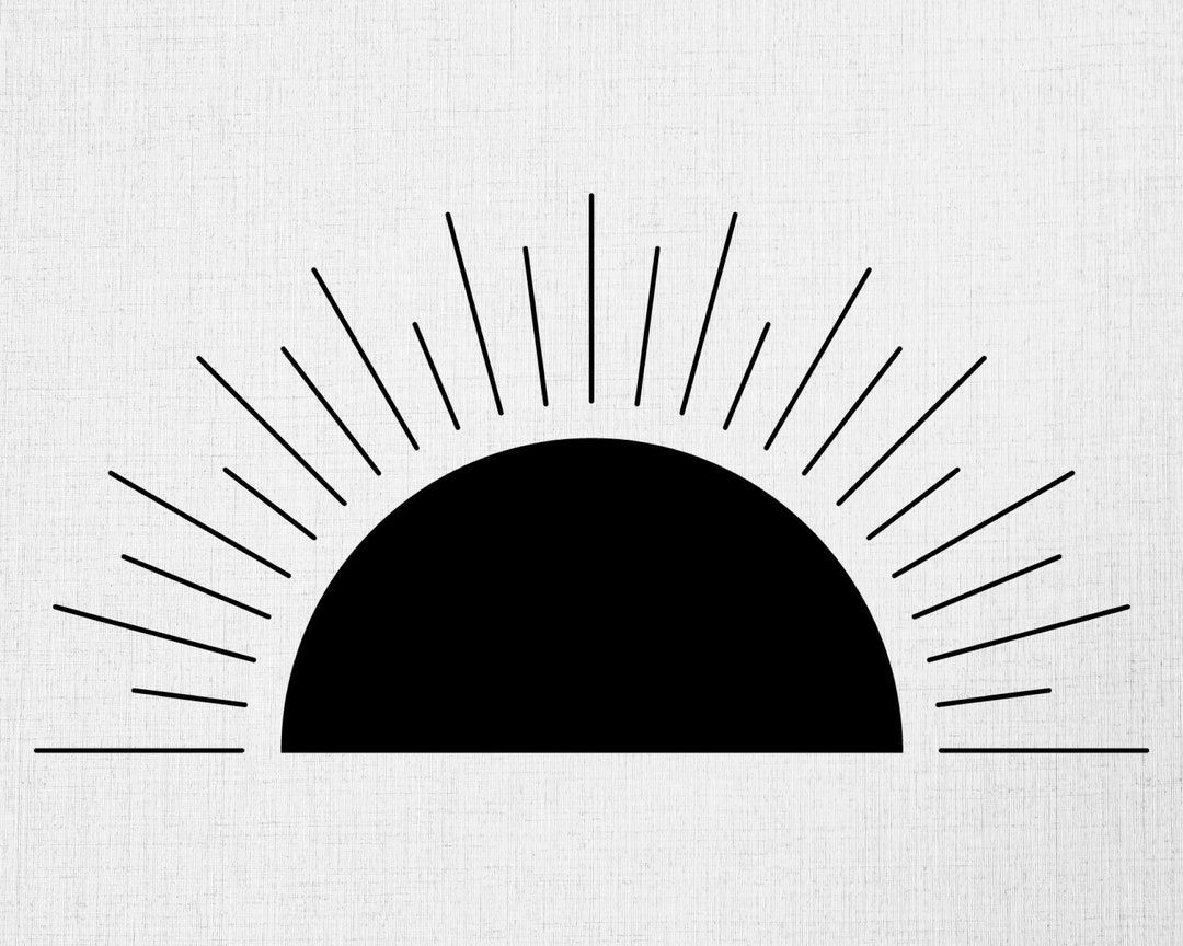 Half Sun With Rays