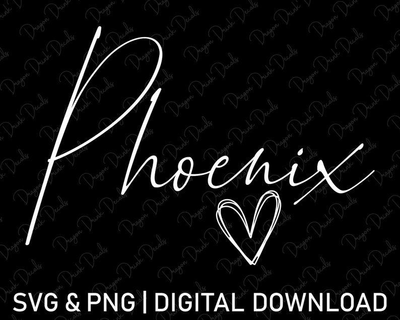 Phoenix Svg Digital Downloads USA State Svg Cursive Fonts - Etsy