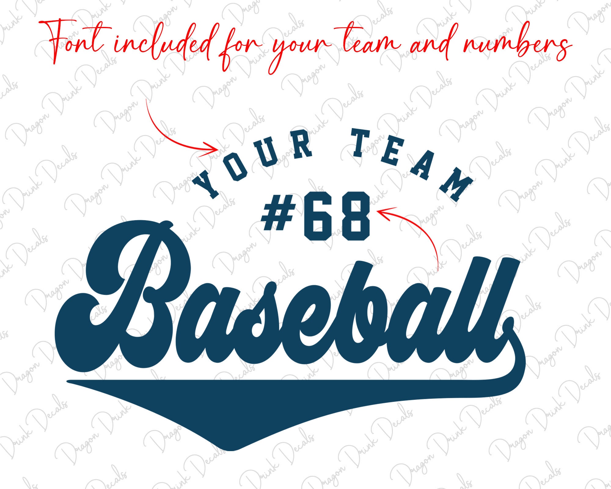 Baseball Svg, Number Svg, Your Team Svg, Digital Downloads, Custom Svg ...