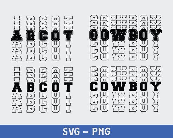 Cowboys Svg Digital Download Team Mascot Svg Silhouette - Etsy