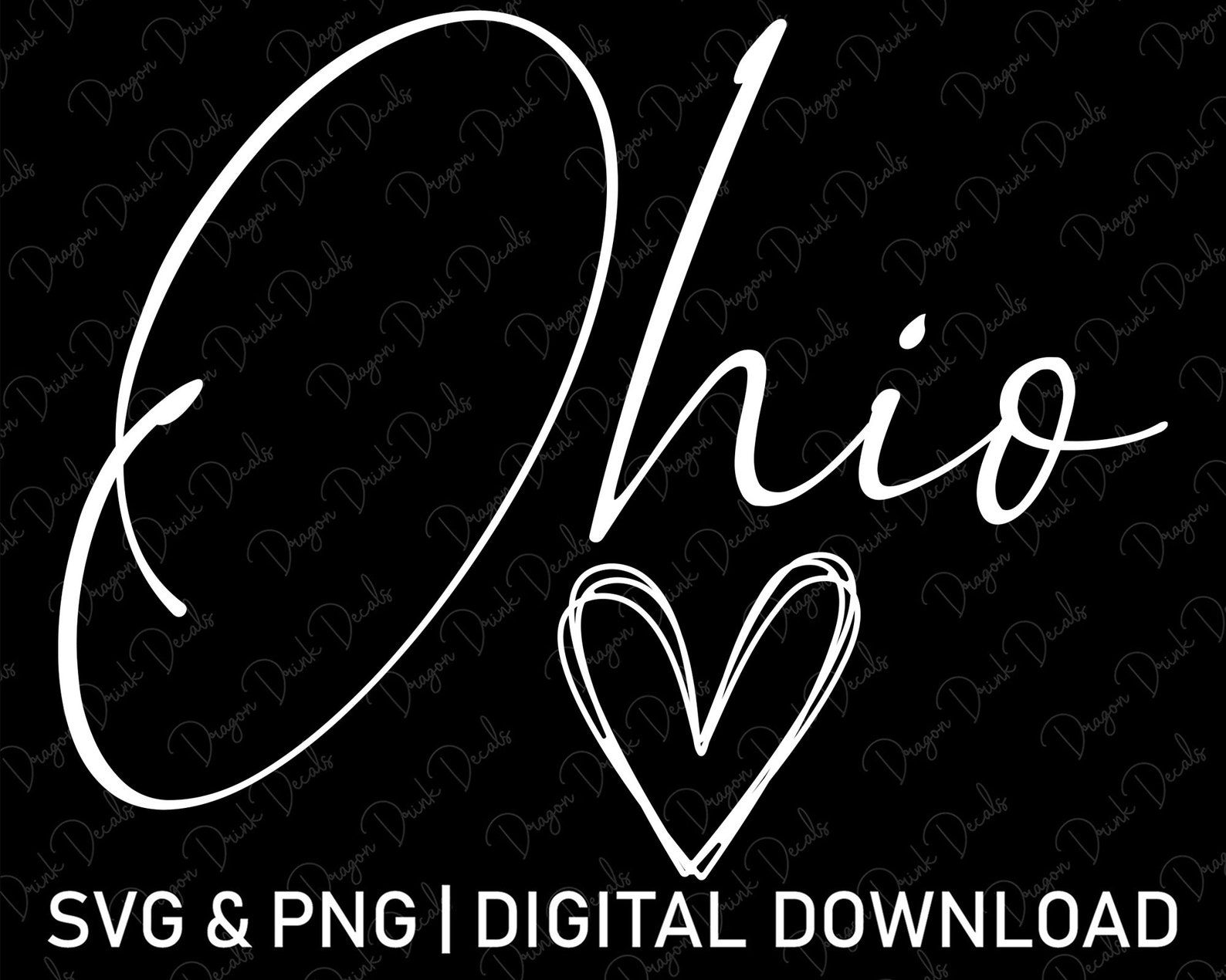 Ohio Svg, Digital Downloads, USA State Svg, Cursive Font Svg, Ohio ...