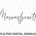 Massachusetts Svg, Digital Download, USA Svg, Cursive Font Svg ...