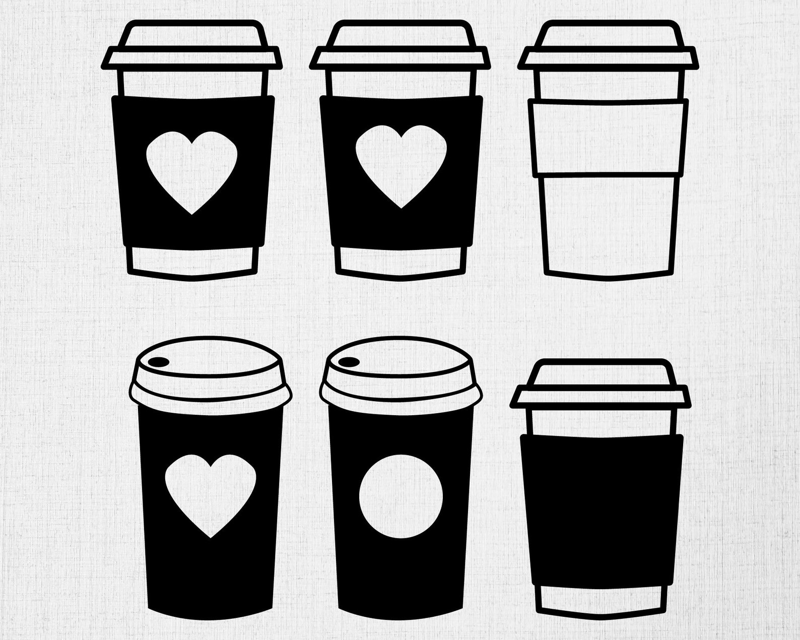 Coffee Cup Svg, Digital Download, Takeaway Cup Svg, Silhouette, Coffee ...
