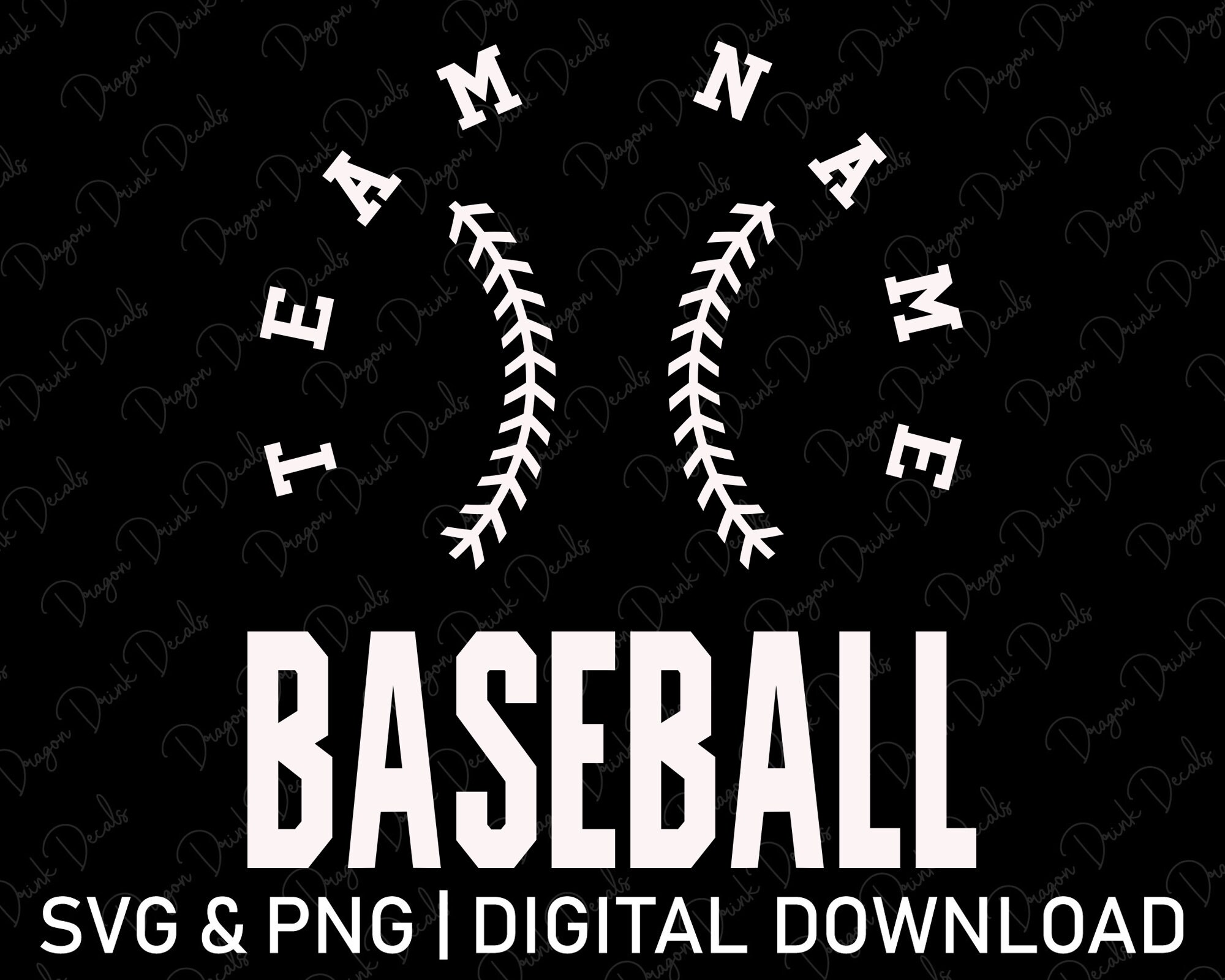 Baseball Svg Team Name Svg Baseball Lace Svg Digital - Etsy