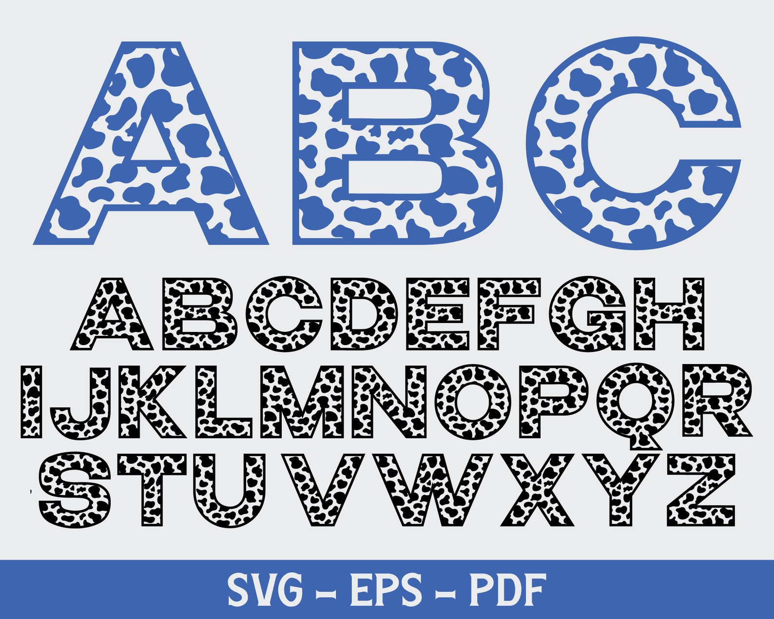 Cow Font TTF Svg Digital Download Farmhouse Font Svg Cow - Etsy