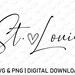 St. Louis Svg, Digital Download, America Svg, Cursive Fonts Svg, St ...