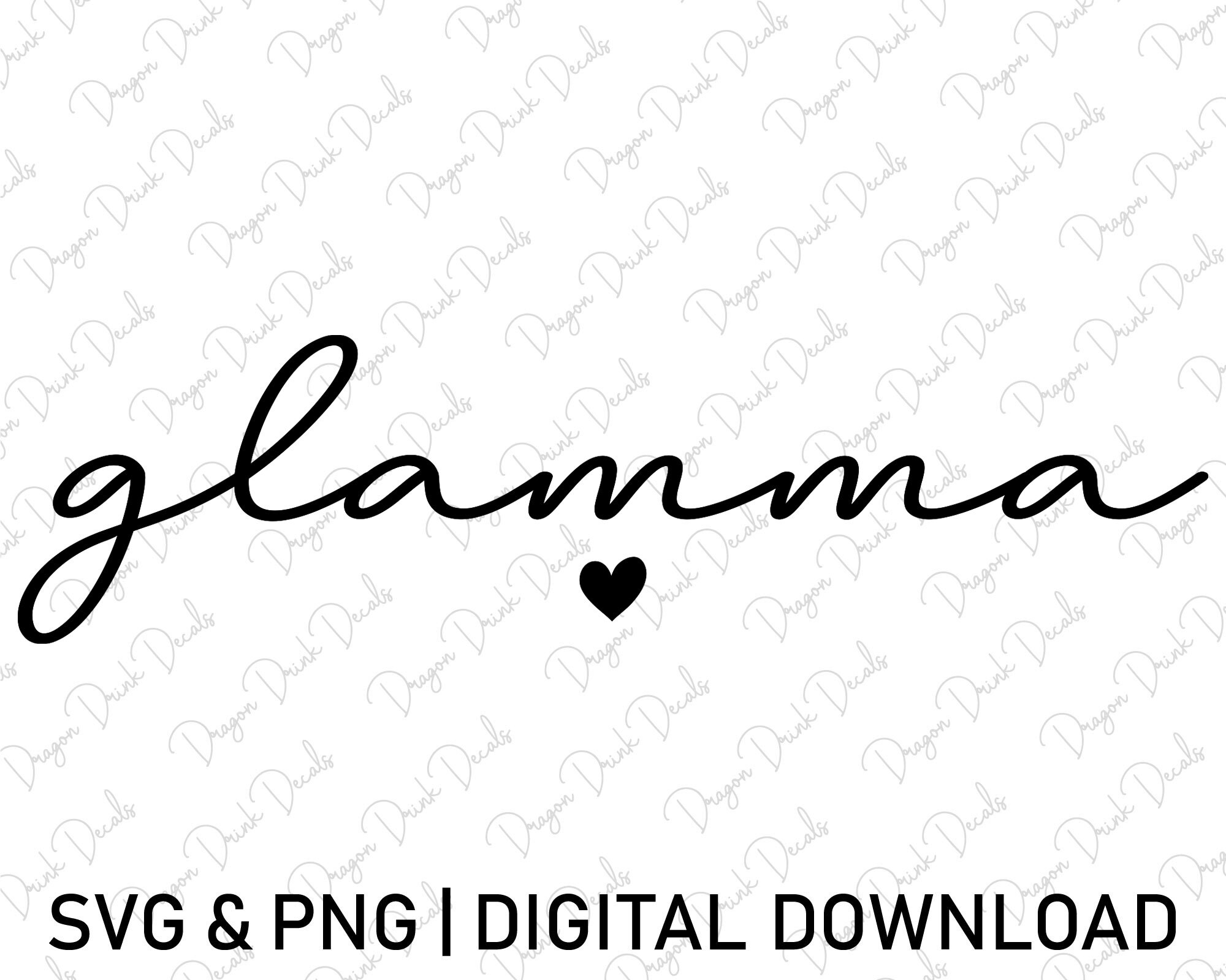 Glamma Svg Heart Svg Grandma Svg Descargas digitales - Etsy España