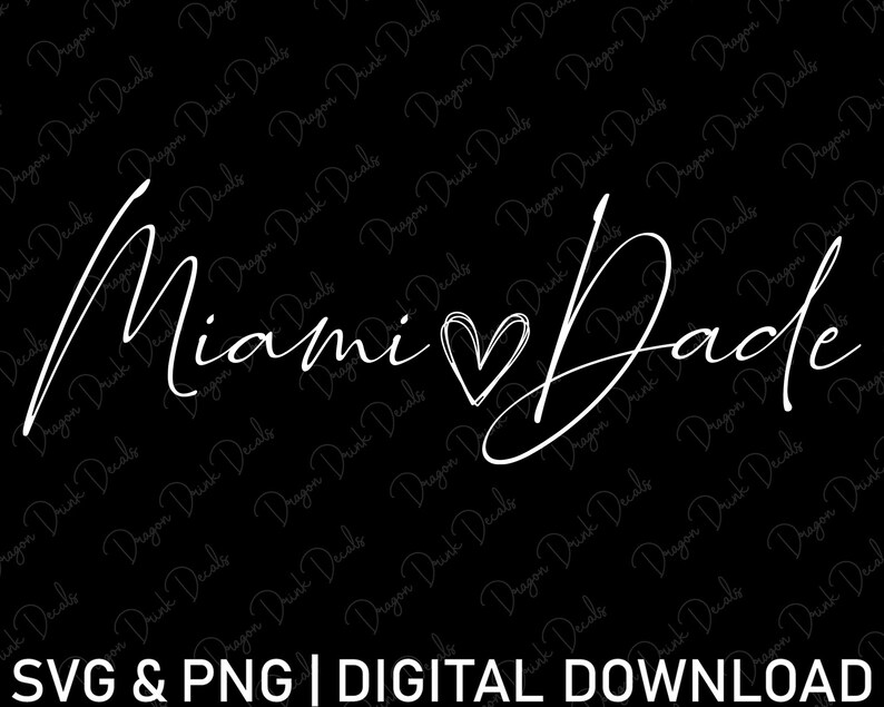 Miami Dade Svg, Digital Downloads, USA State Svg, Cursive Font Svg ...