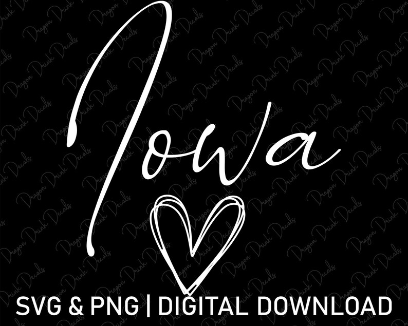 Iowa Svg Digital Download America Svg Cursive Font Svg - Etsy