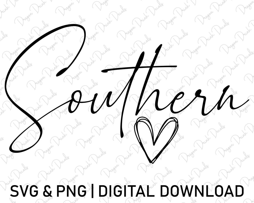Southern Svg, Digital Download, American Svg, Cursive Fonts Svg ...