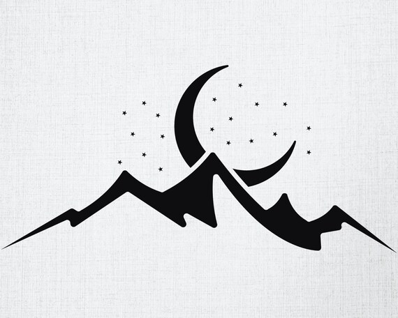 Mountain Moon Svg Digital Download Travel Svg Adventure - Etsy