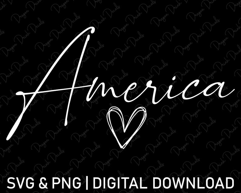 America Svg USA Svg Digital Downloads Cursive Fonts Svg - Etsy