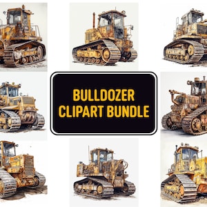 Bulldozer Clipart, 12 High Quality JPG Files, Construction Vehicles ...