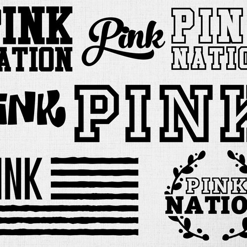 LOVE PINK Svg File Love Pink Dog Svg Pink Nation Cut File - Etsy